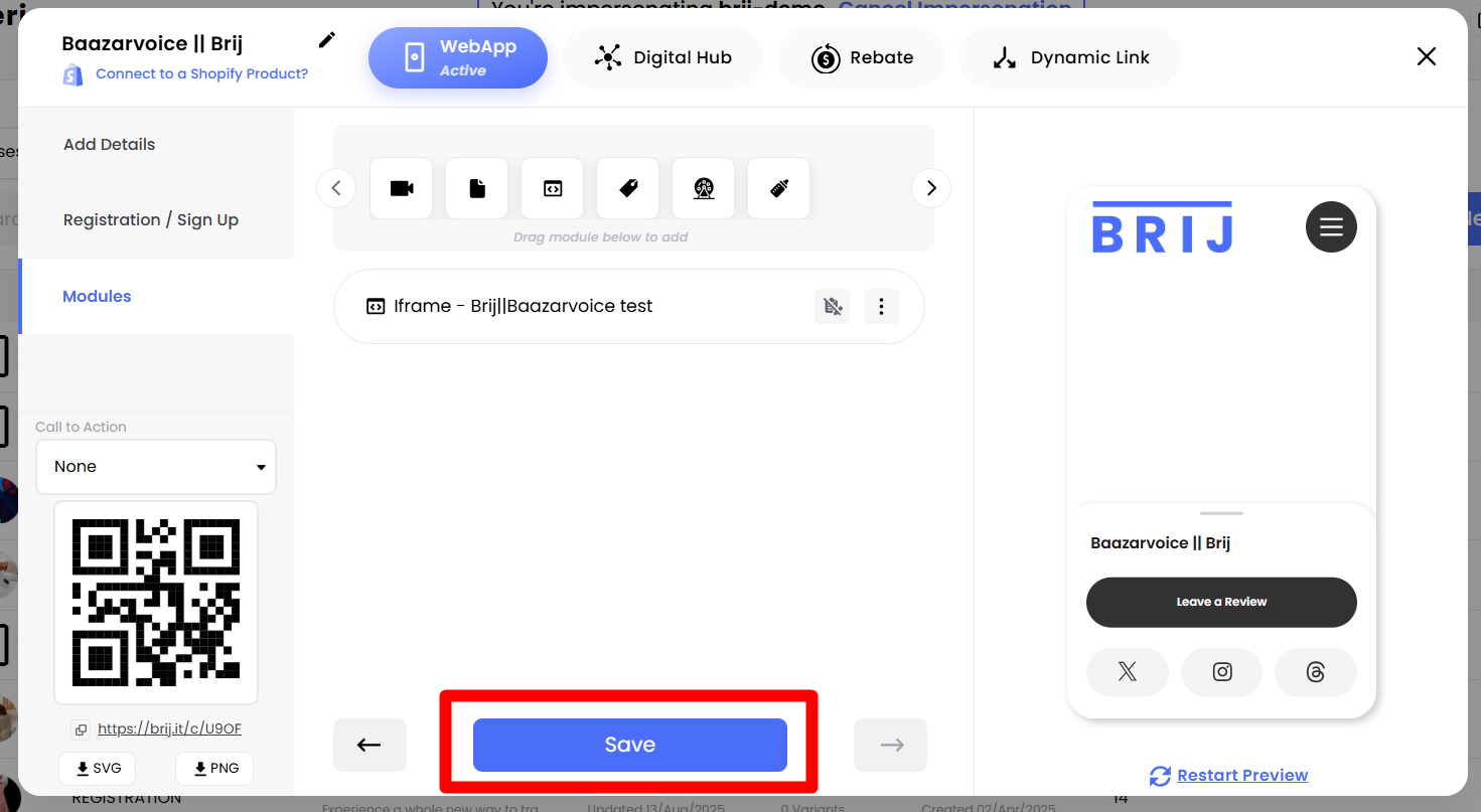 BazaarVoice - Reviews iFrame Integration – Brij